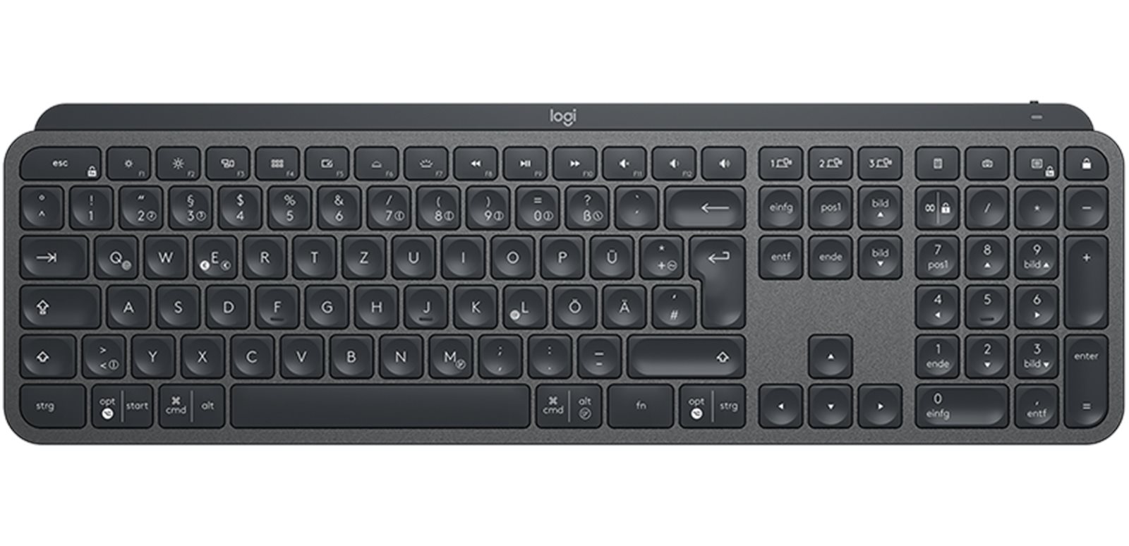 Logitech MX Keys/Bezdrátová Bluetooth/US layout/Grafitová