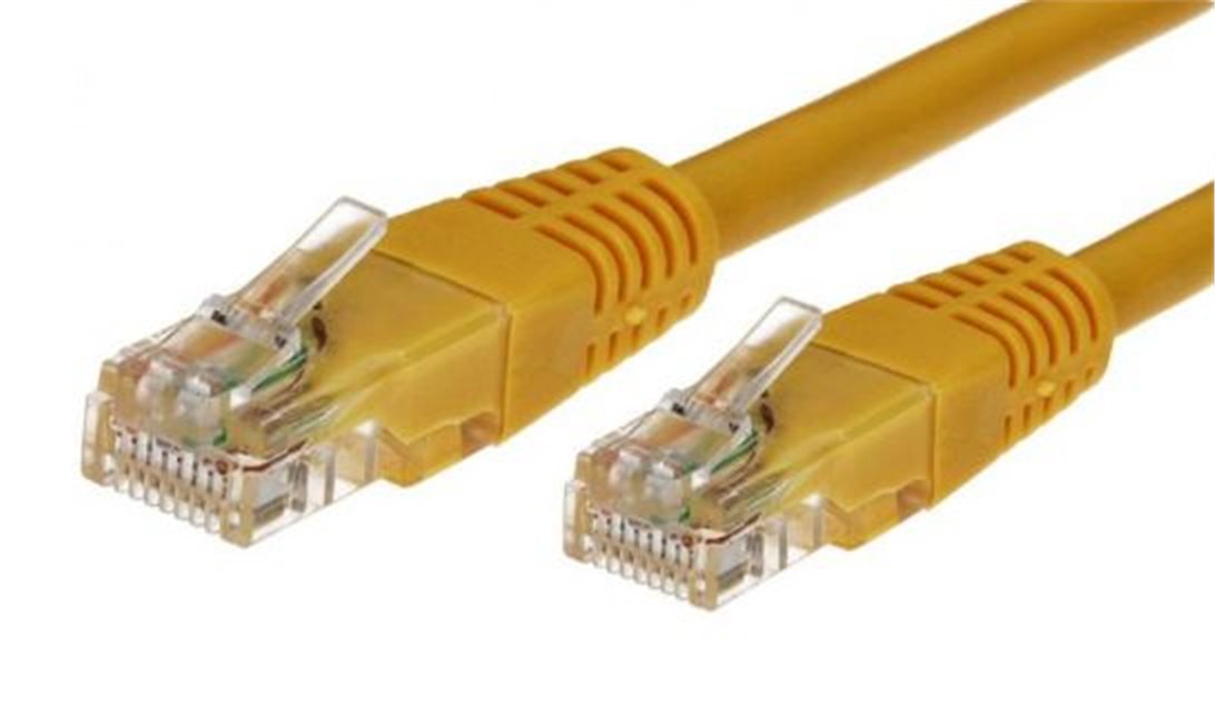 TB Touch Patch kabel, UTP, RJ45, cat6, 5m, žlutý